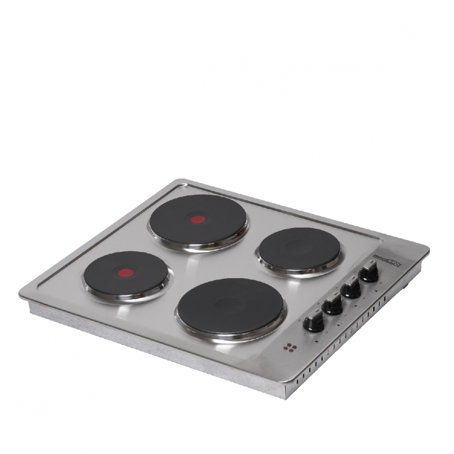 Anafe Eléctrico Empotrable de 4 Hornallas. Acero | Materialespro